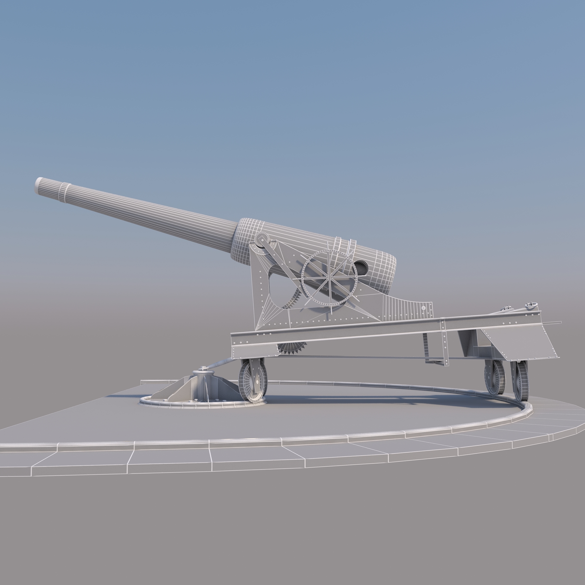 3D cannon ww - TurboSquid 1324179