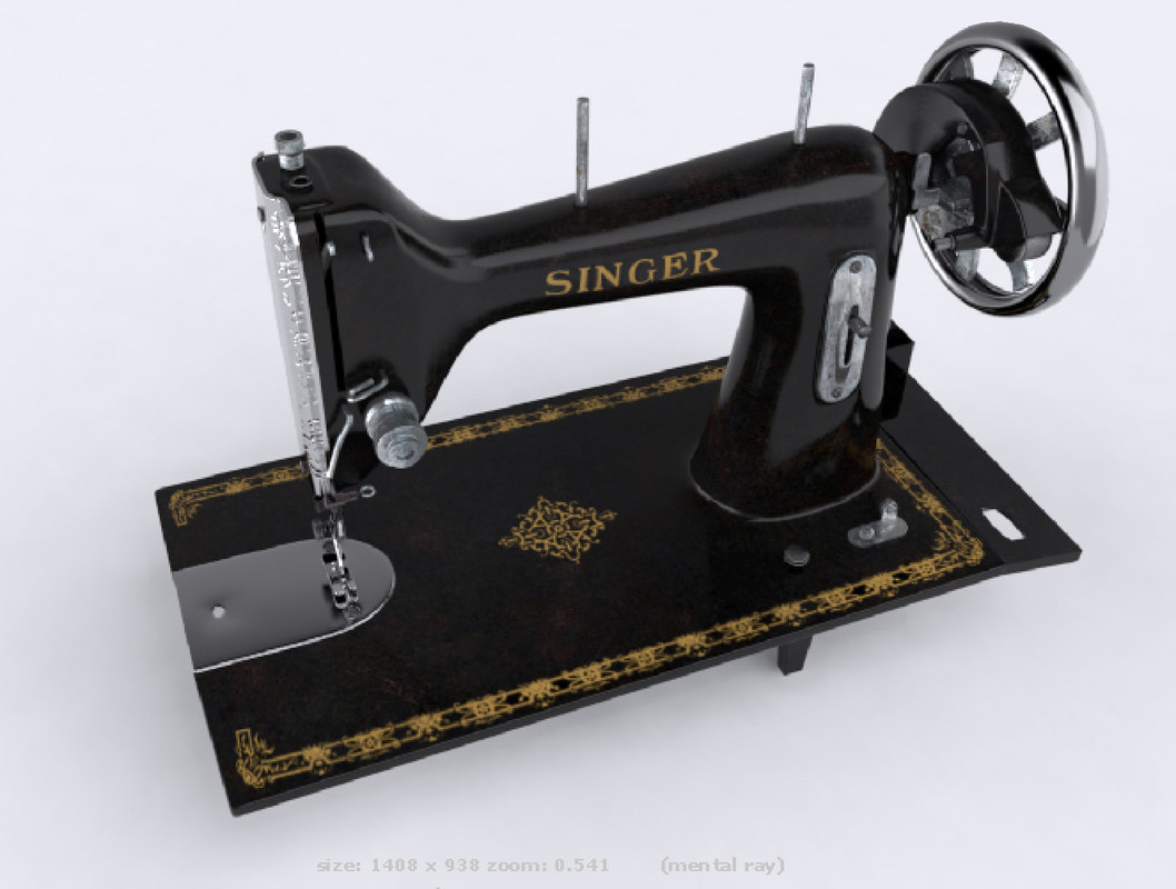Retro singer machine 3D model - TurboSquid 1324216