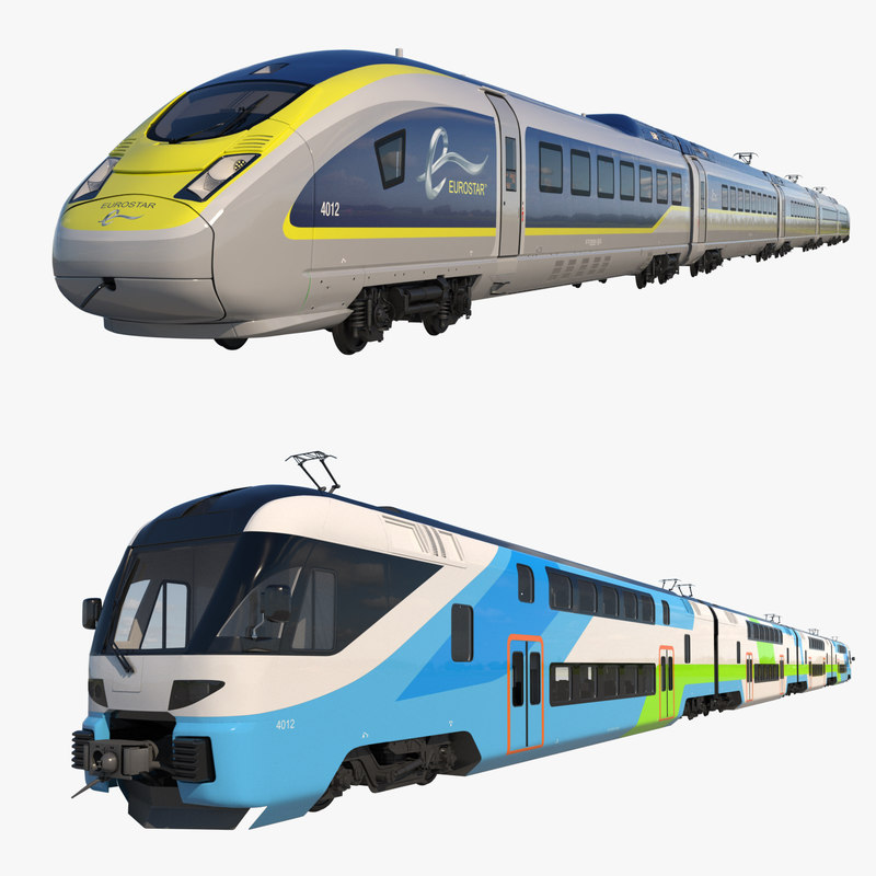 3D trains eurostar model - TurboSquid 1324590