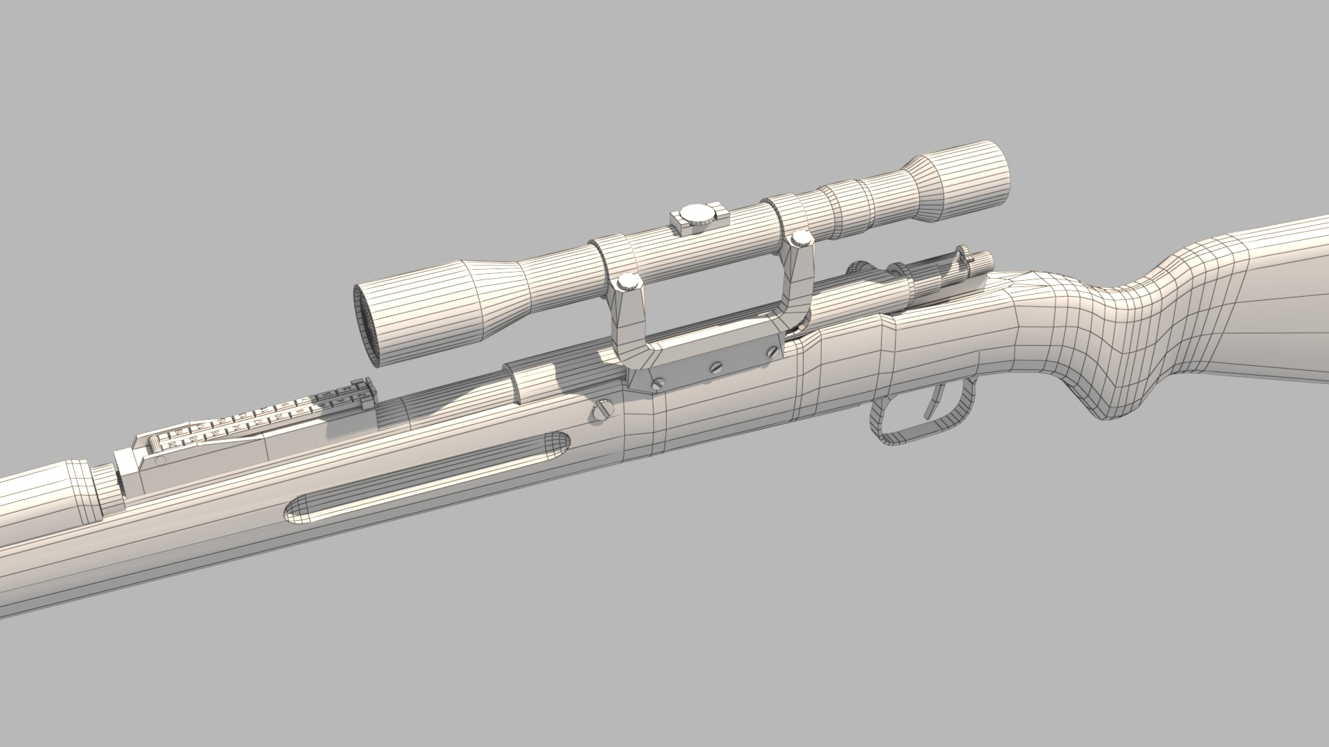 3D rifle karabiner 98 kurz - TurboSquid 1325236