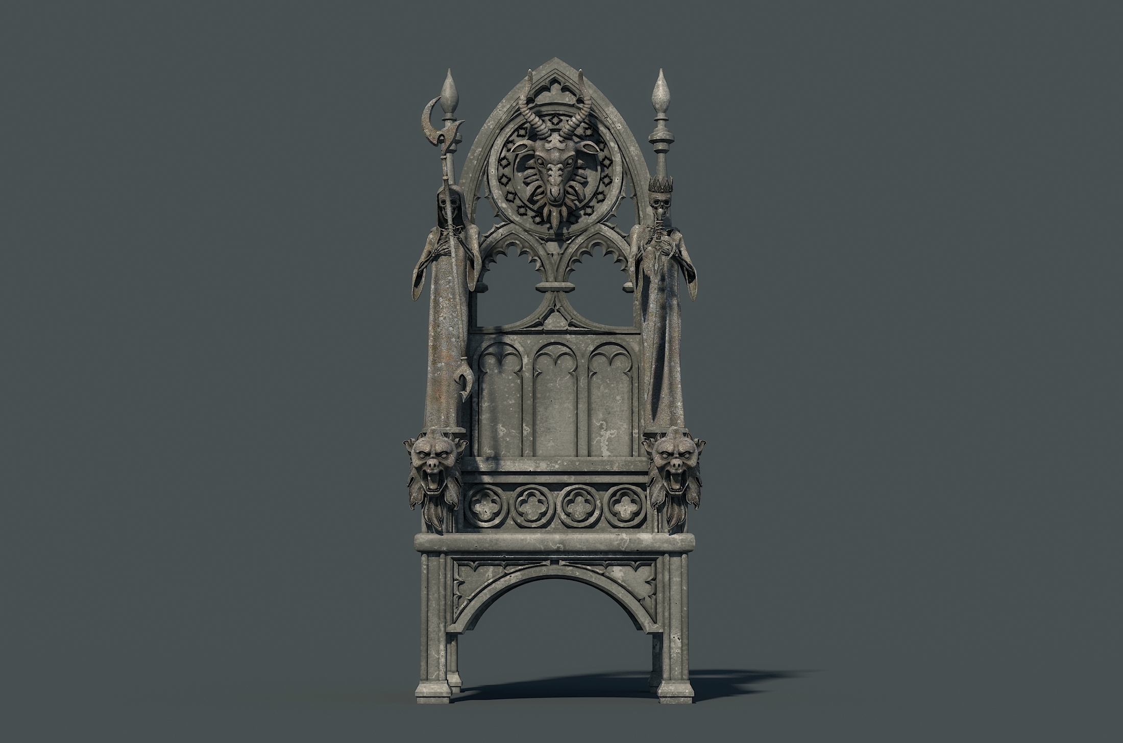 modelo 3d Trono gótico - TurboSquid 1325264
