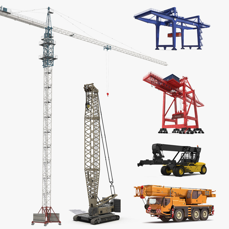 3D cranes 2 model - TurboSquid 1326004