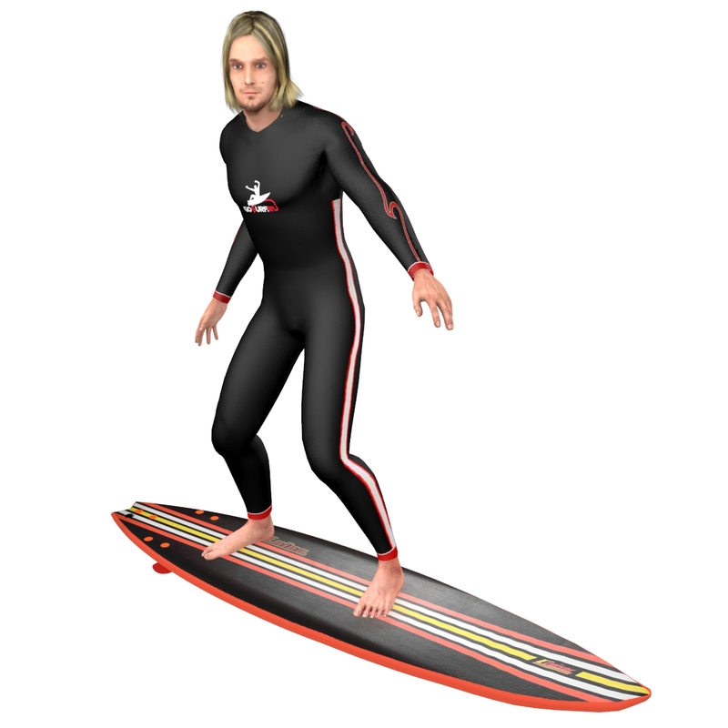 3D rigged surfer - TurboSquid 1326025