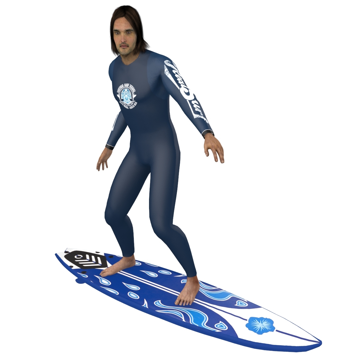 modelo 3d Surfer N Rigged Pack - TurboSquid 1326030