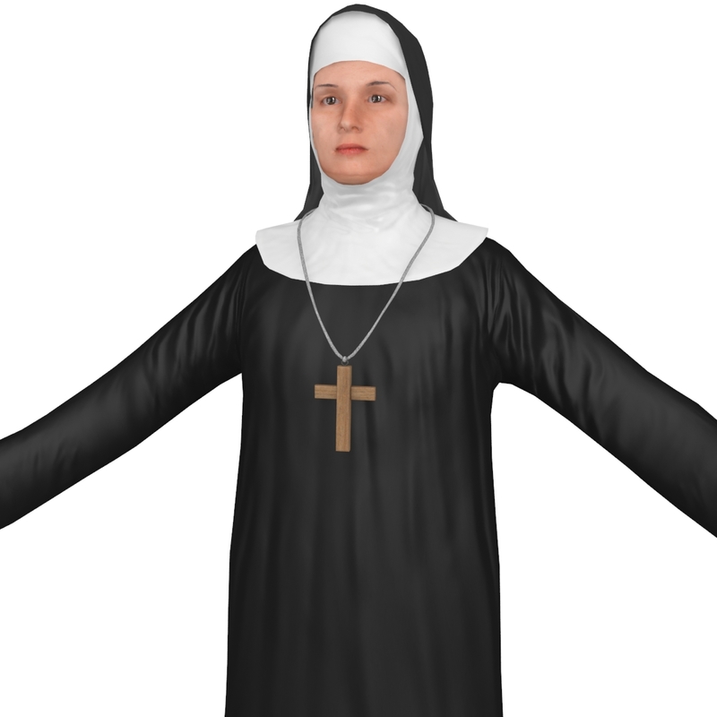 3D nun 2 - TurboSquid 1326434