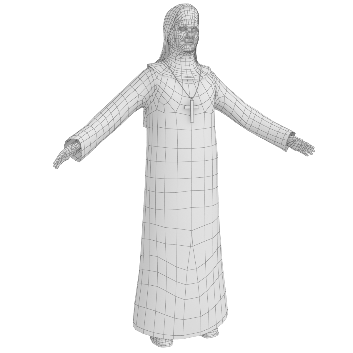 3D nun 2 - TurboSquid 1326434