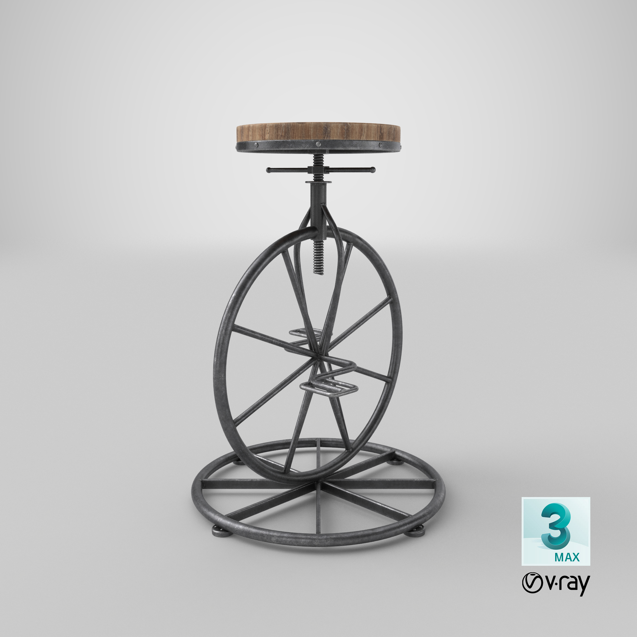 3D bicycle wheel bar stool model - TurboSquid 1326487