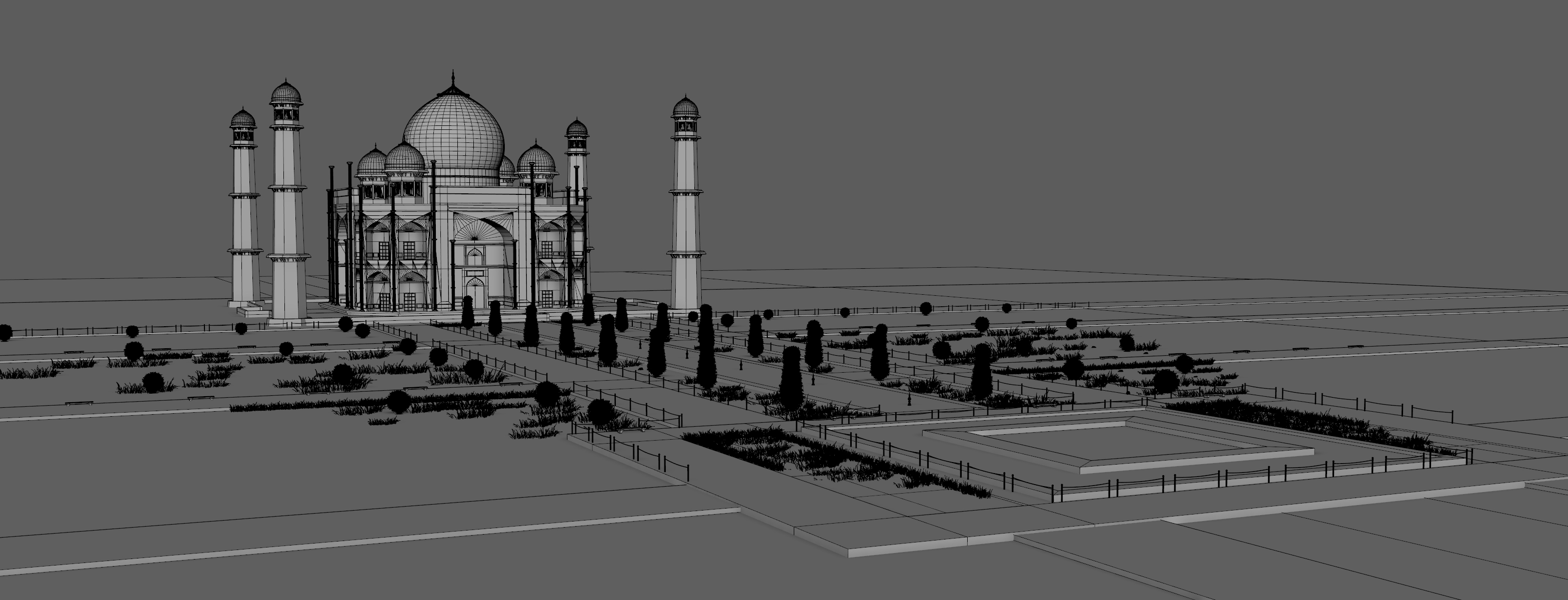 Taj mahal palace architecture 3D model - TurboSquid 1327128
