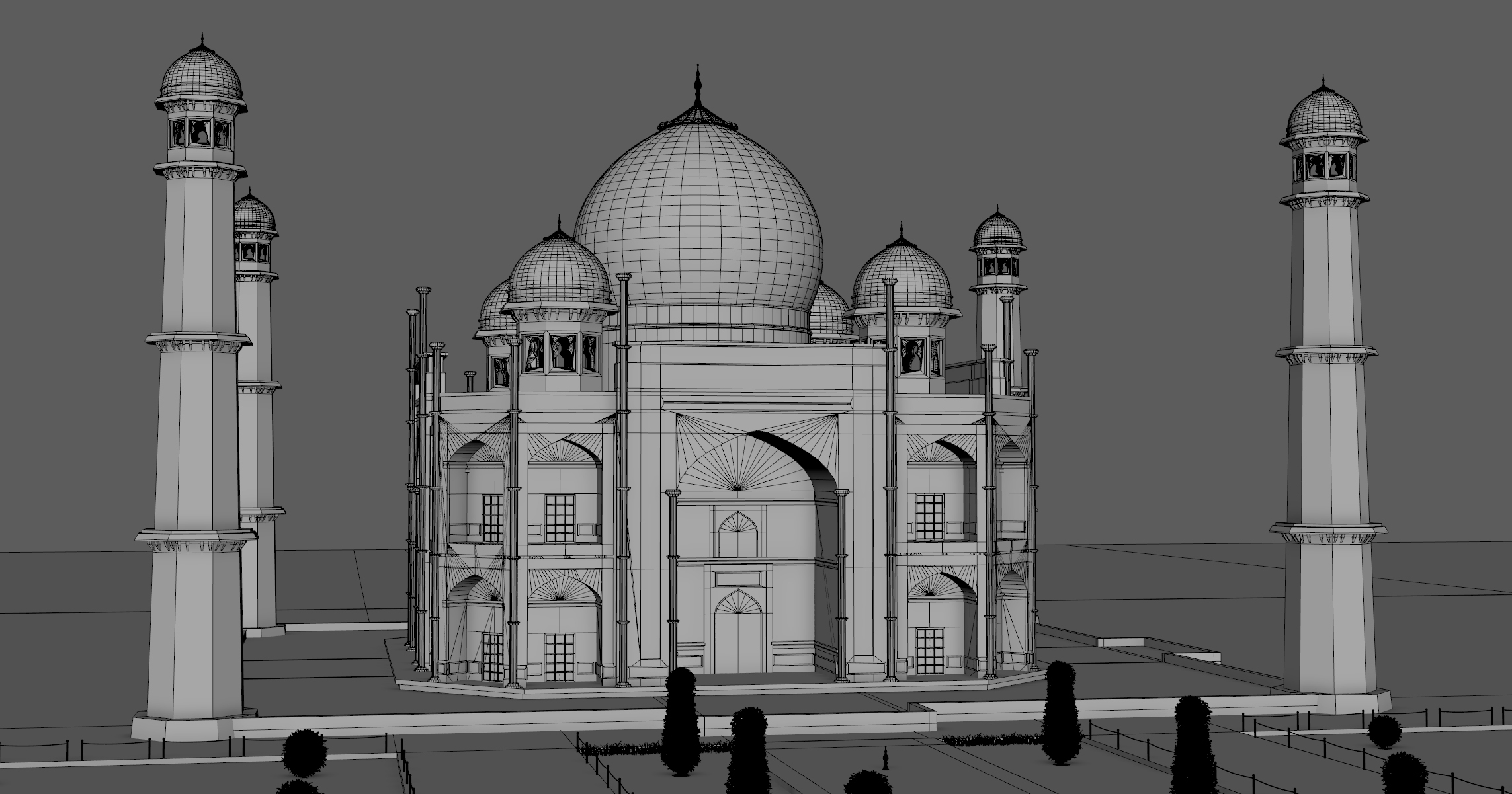 Taj mahal palace architecture 3D model - TurboSquid 1327128