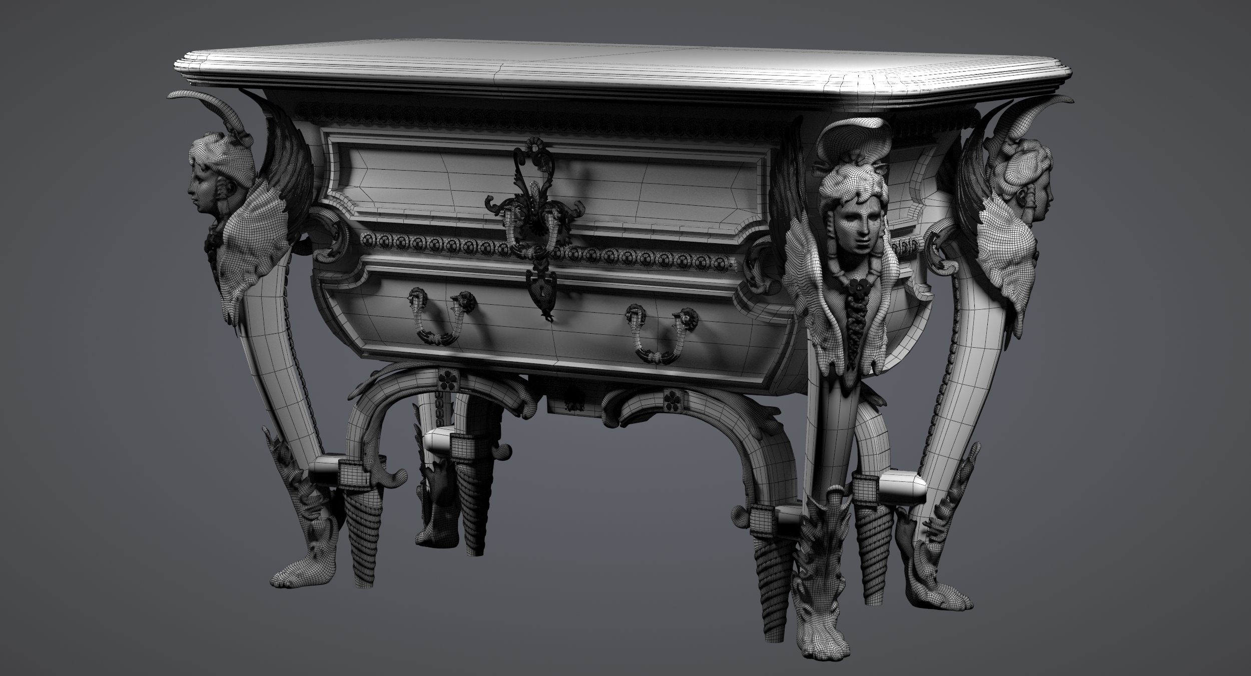 3D chest c boulle model - TurboSquid 1327314