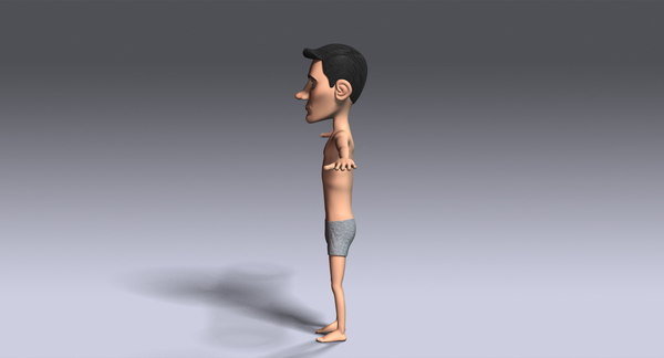 Cartoon skinny guy character 3D model - TurboSquid 1327415