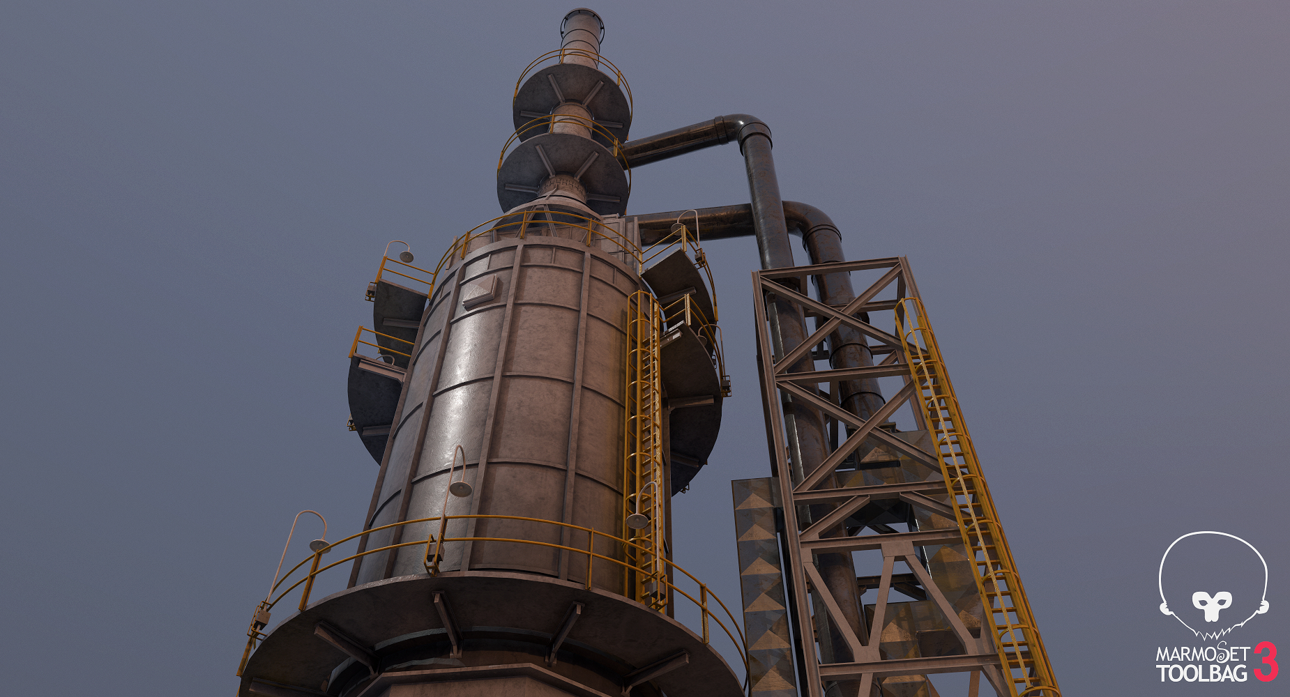 3D oil refinery furnace - TurboSquid 1327462