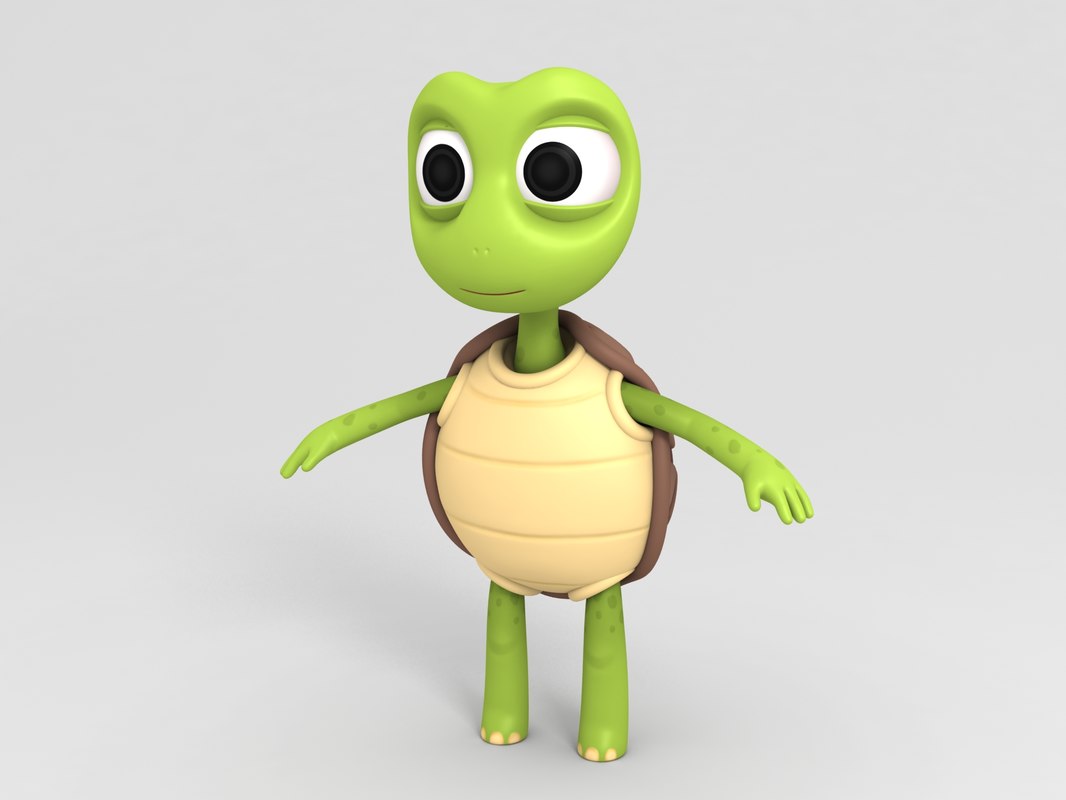 3D turtle character cartoon - TurboSquid 1327476