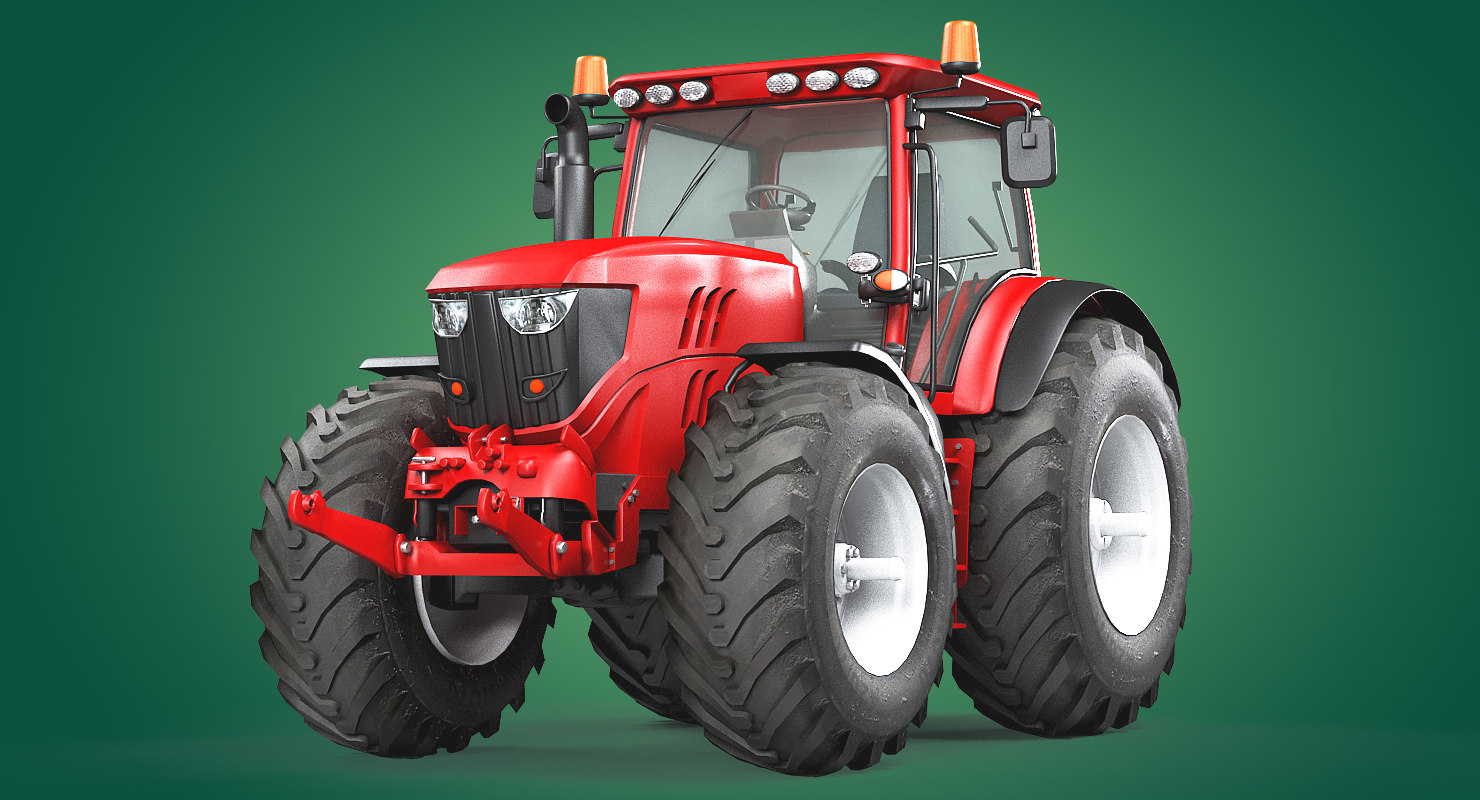 Utility tractor 3D model - TurboSquid 1327608