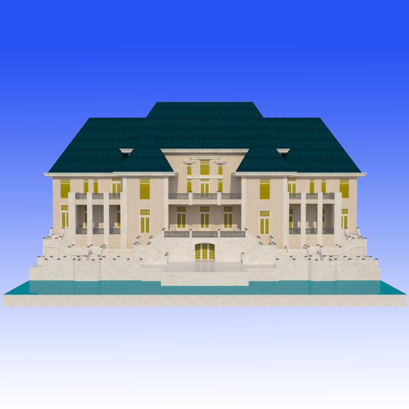 Luxurious mansion v1 autocad 3D - TurboSquid 1327677