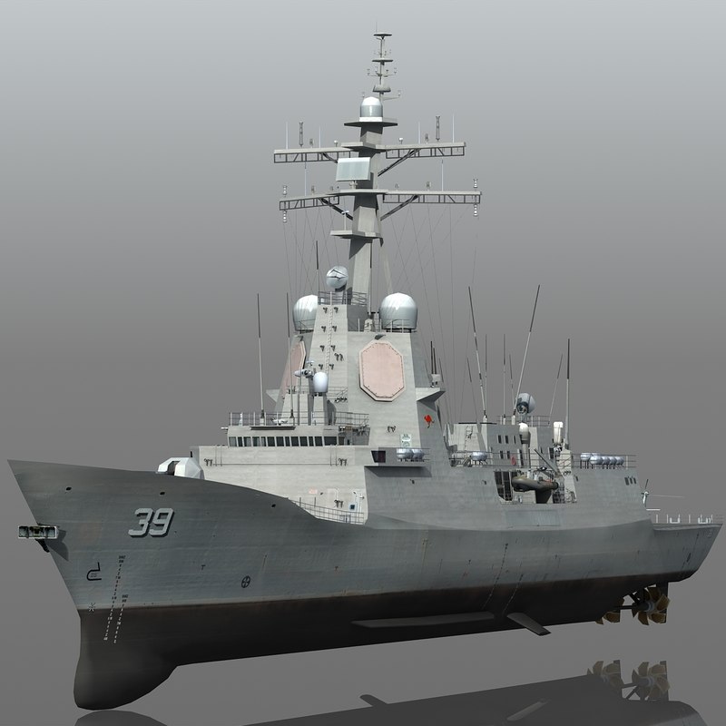 Hmas hobart class destroyer 3D - TurboSquid 1327736