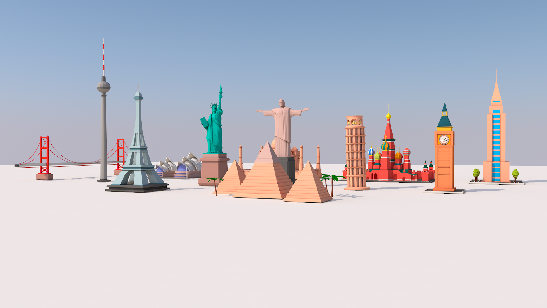 Polygonia Cartoon World Sehenswürdigkeiten Pack 3D-Modell - TurboSquid ...