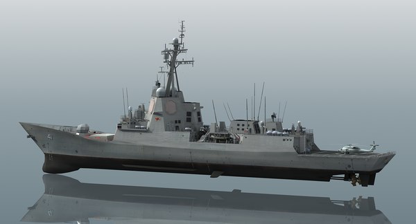 HMAS Brisbane 41 Destroyer, Guided Missile DDG Model 3D - TurboSquid ...