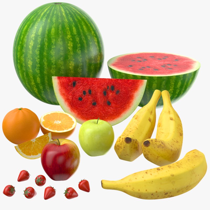 Real fruits 3D model - TurboSquid 1328095
