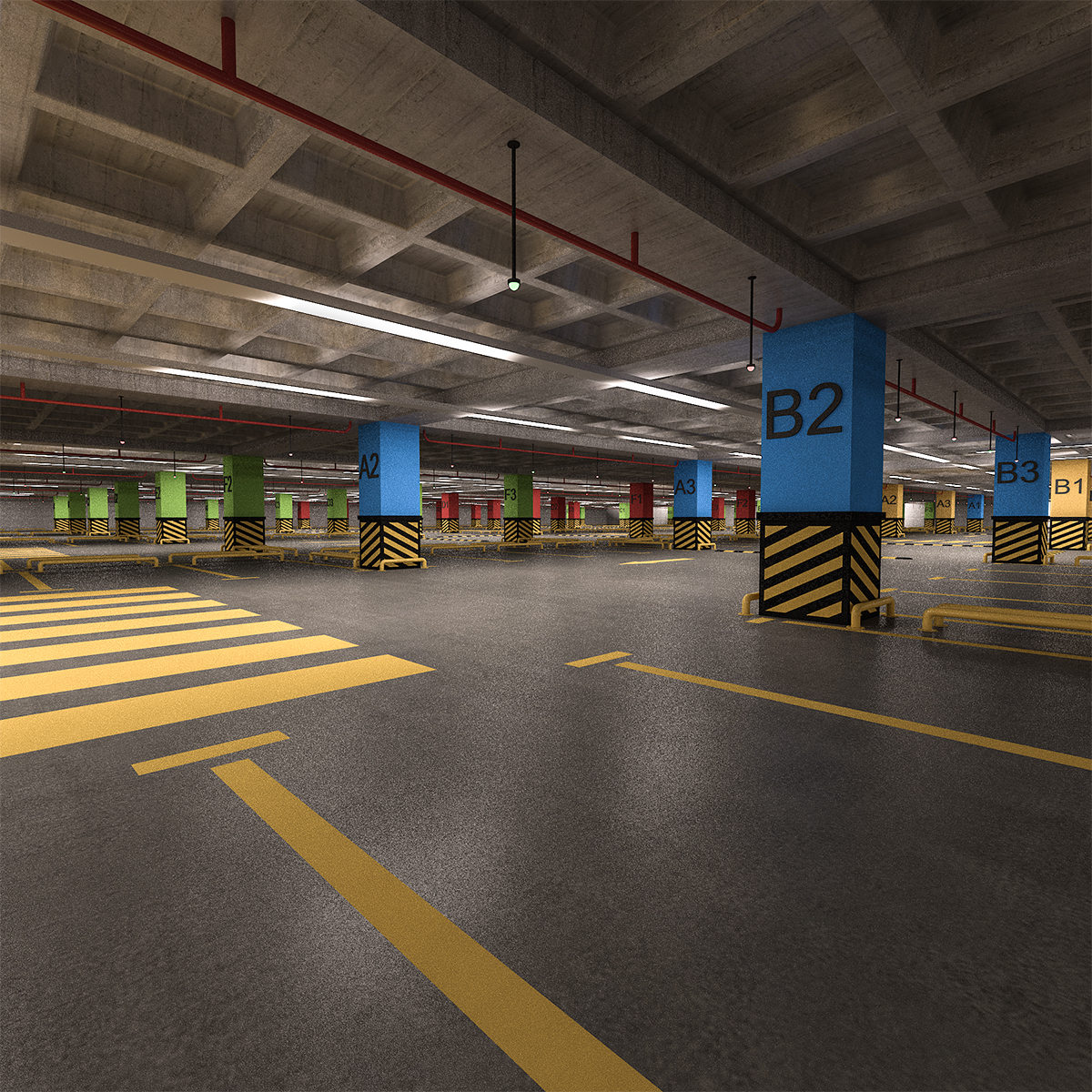 Multi parking garage 3D model - TurboSquid 1328290