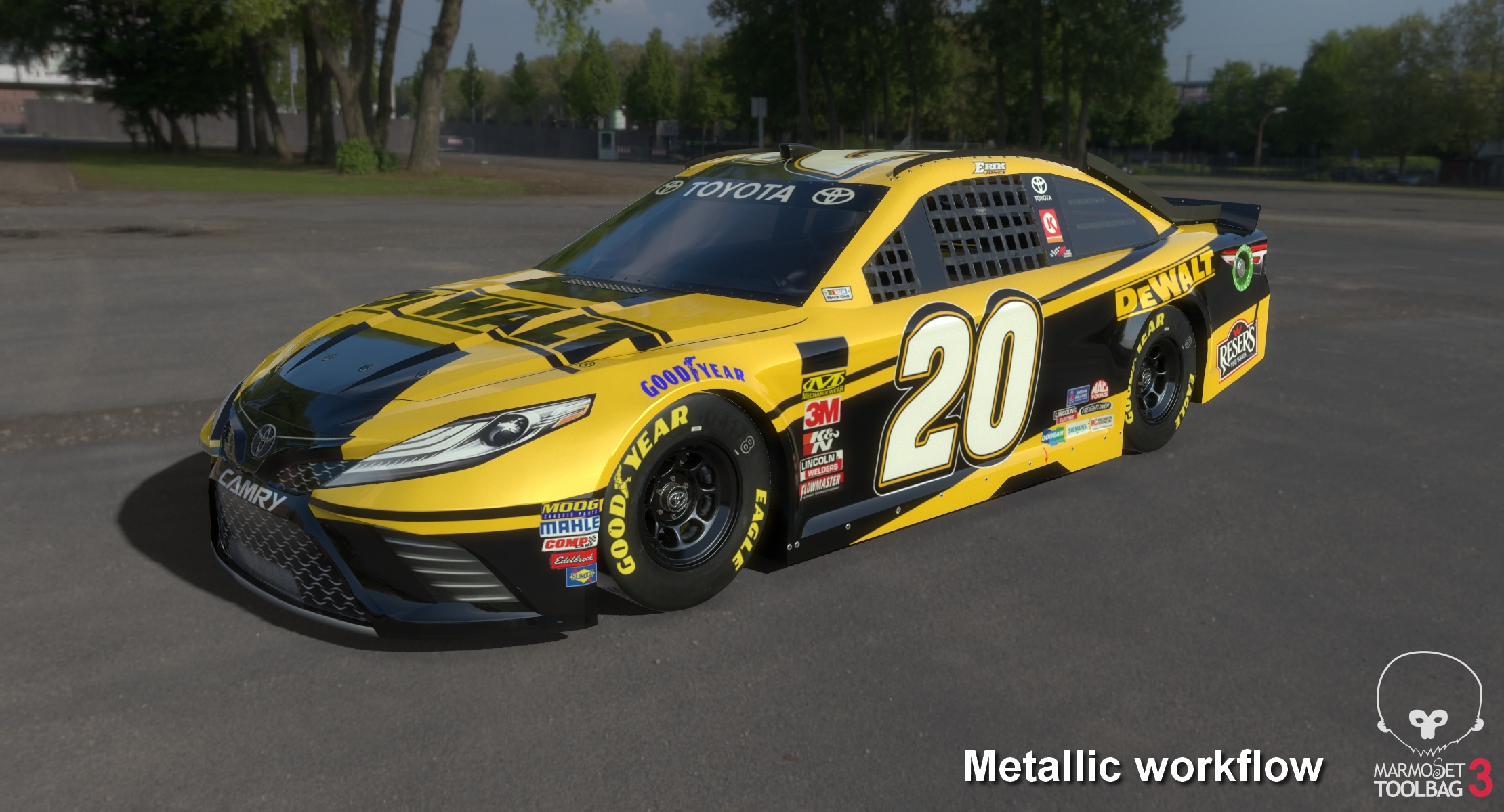 modelo 3d Joe Gibbs Racing # 20 NASCAR Temporada 2018 - TurboSquid 1328313
