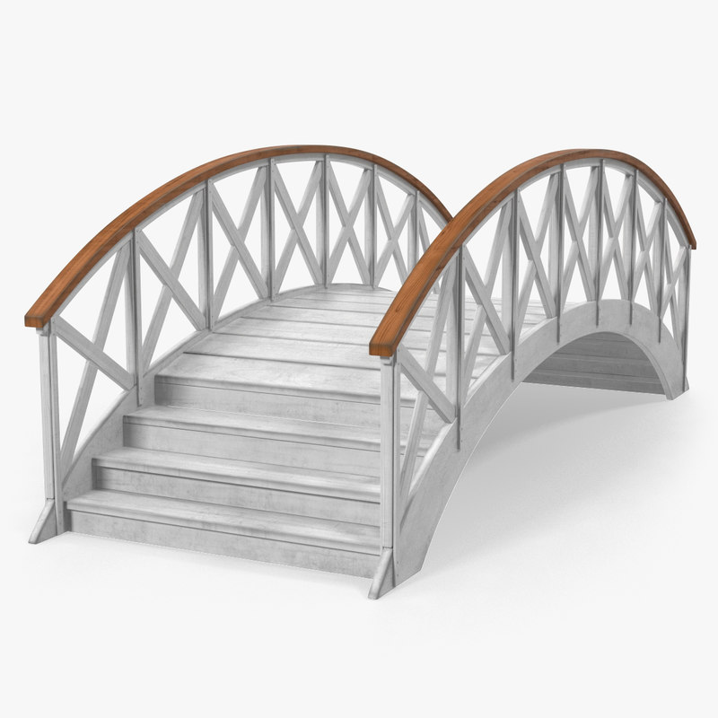 Garden wooden footbridge 3D model - TurboSquid 1328438