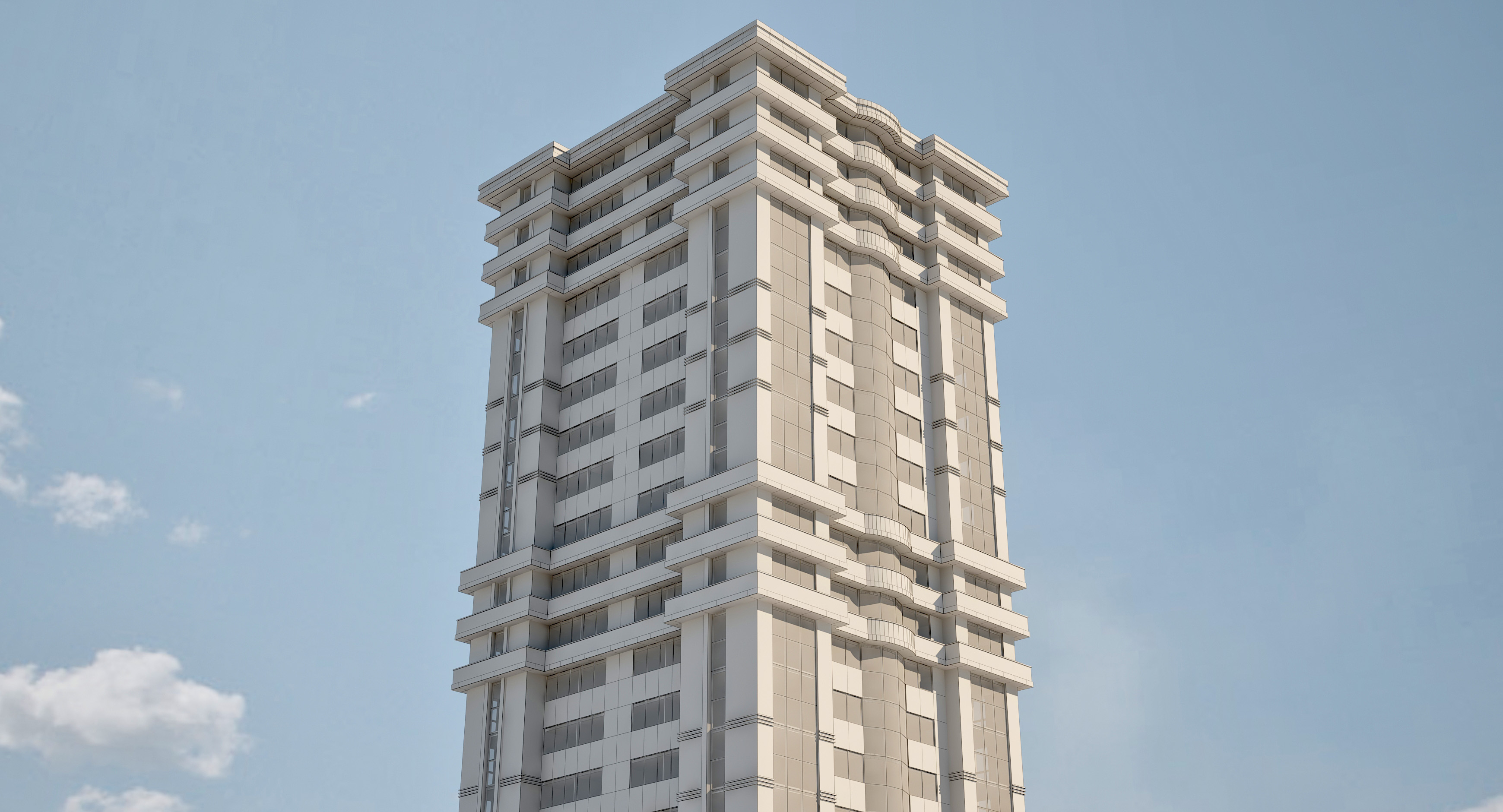 3D 20 floor building - TurboSquid 1328501