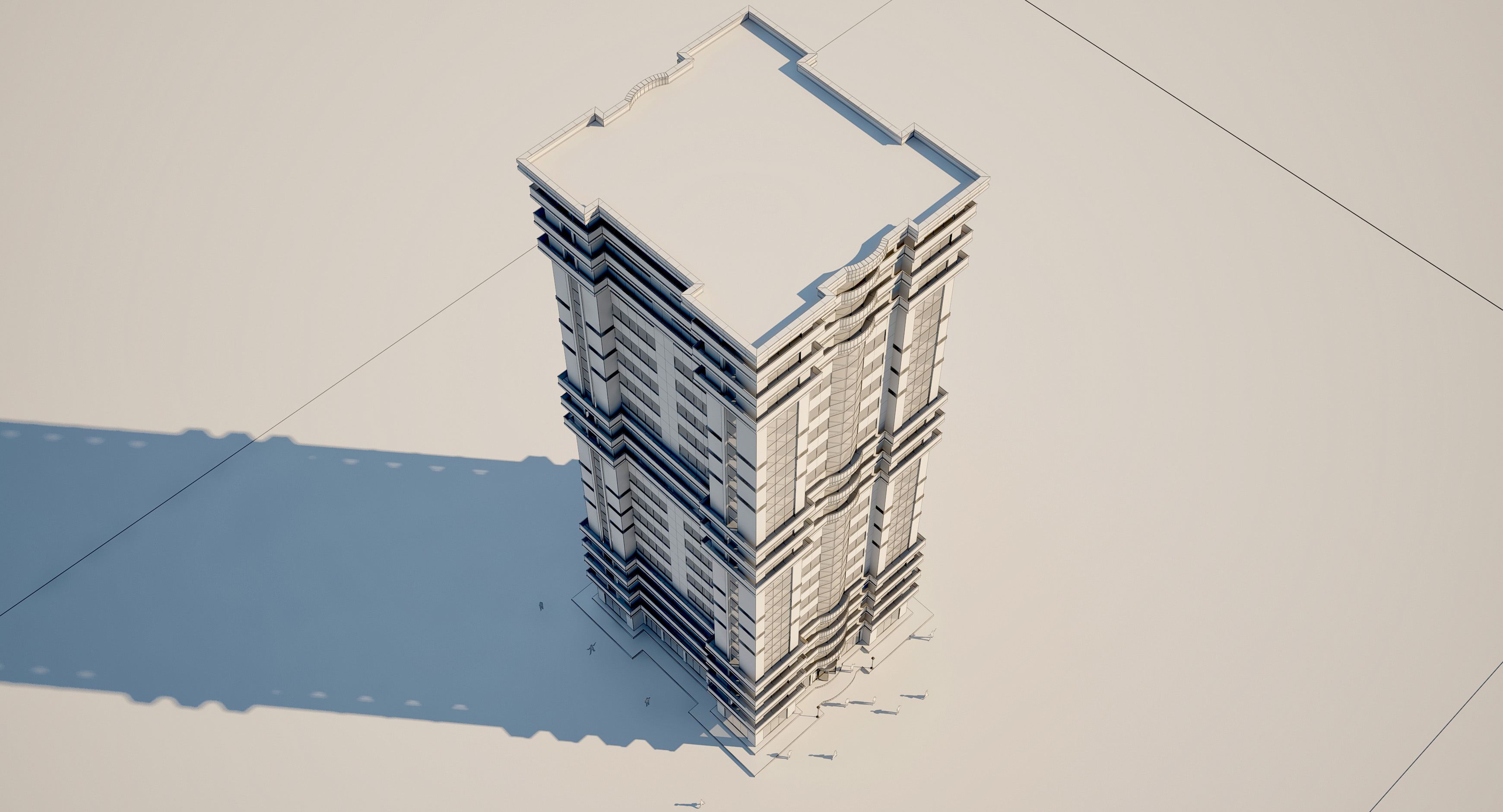 3D 20 floor building - TurboSquid 1328501