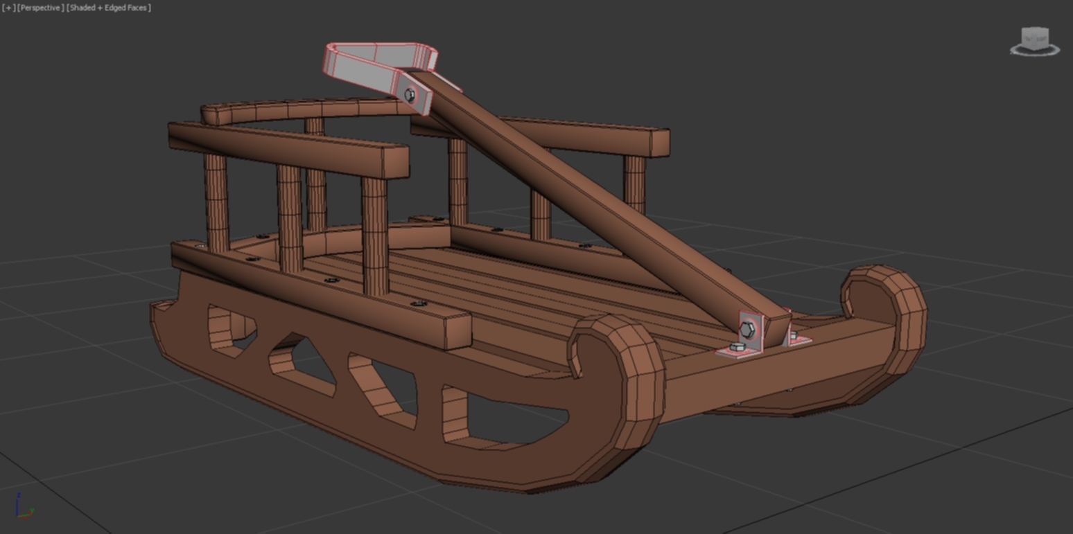 Snow sled 3D model - TurboSquid 1328568