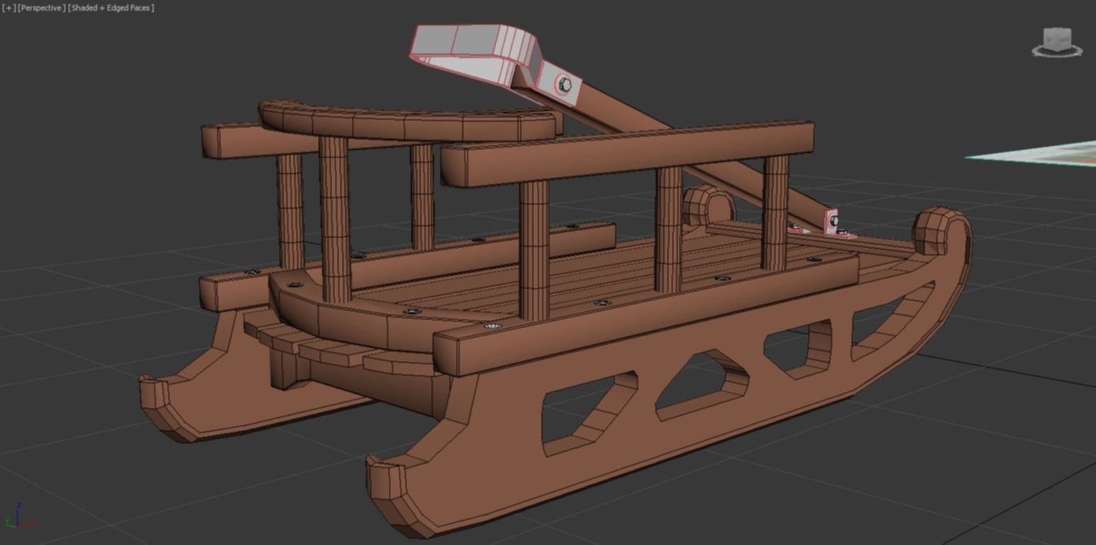 Snow sled 3D model - TurboSquid 1328568