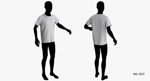 3D cotton male t-shirts short - TurboSquid 1328594