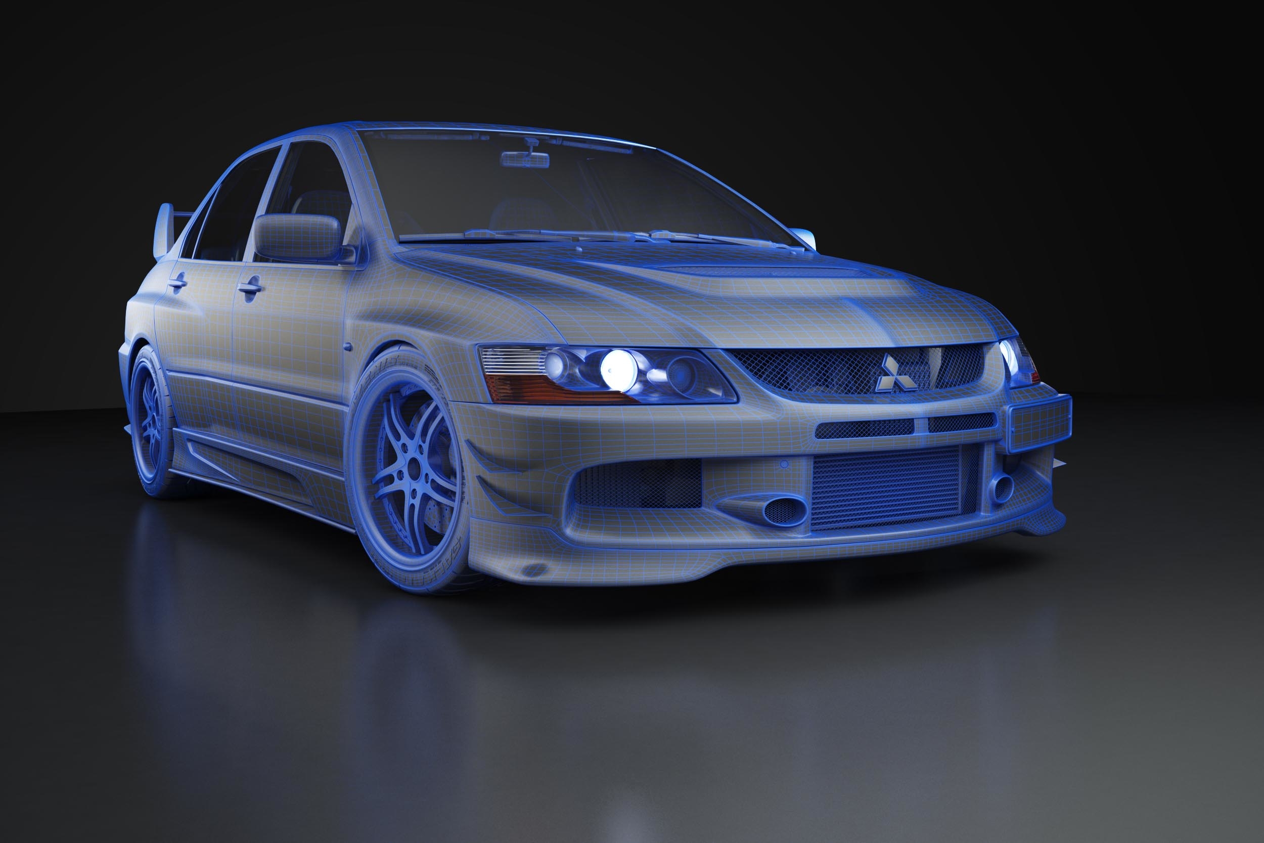 Car mitsubishi lancer evolution 9 3D model - TurboSquid 1328632