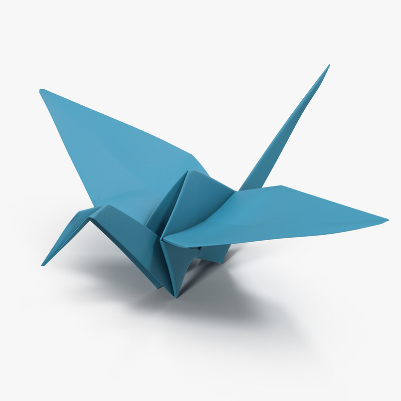 Blauer Origami Orizuru 3D-Modell - TurboSquid 1329011