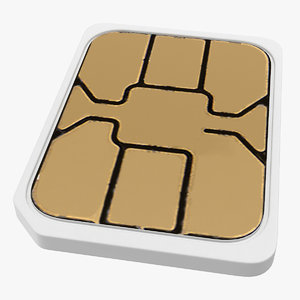 Micro sim card 3D model - TurboSquid 1329633