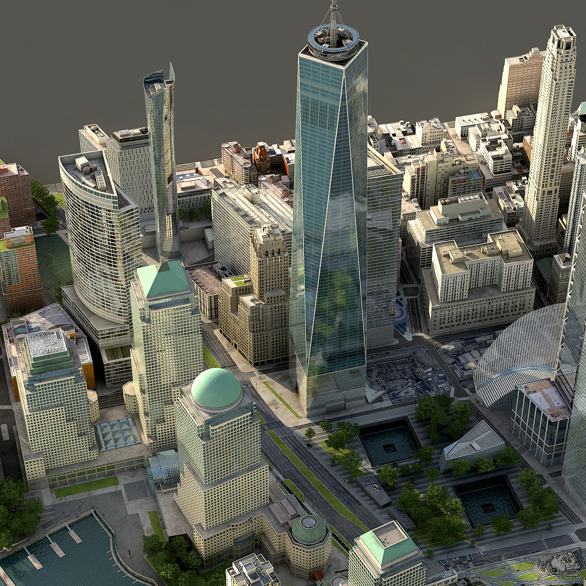 Manhattan lower buildings model - TurboSquid 1329321