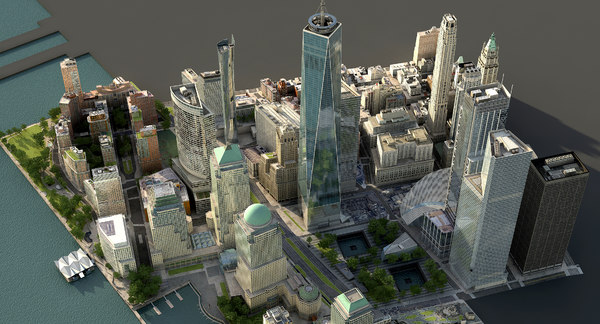 Manhattan lower buildings model - TurboSquid 1329321