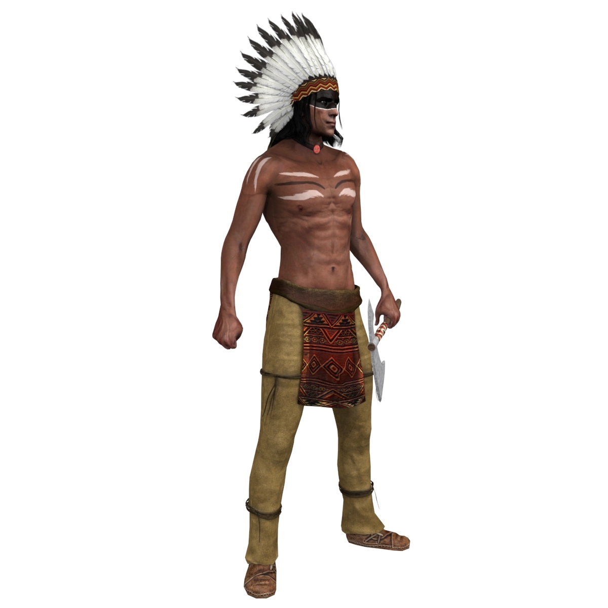3D native american rigged pack model - TurboSquid 1329448