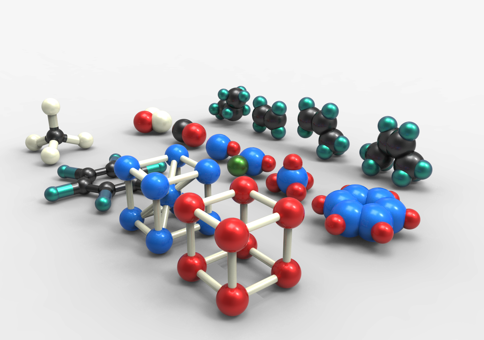 3D model atoms molecules - TurboSquid 1329618