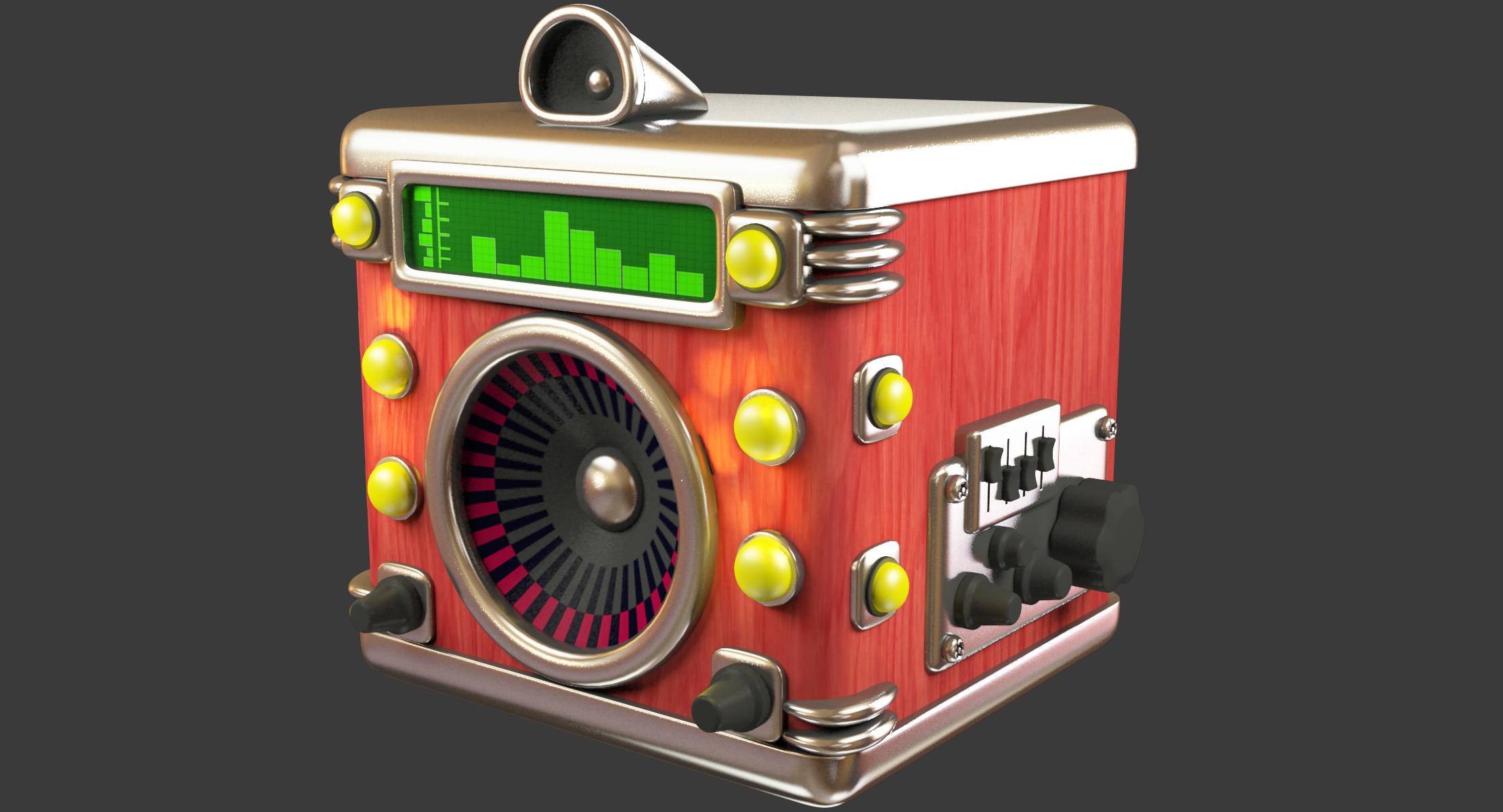 Stylized music box 3D model - TurboSquid 1329683