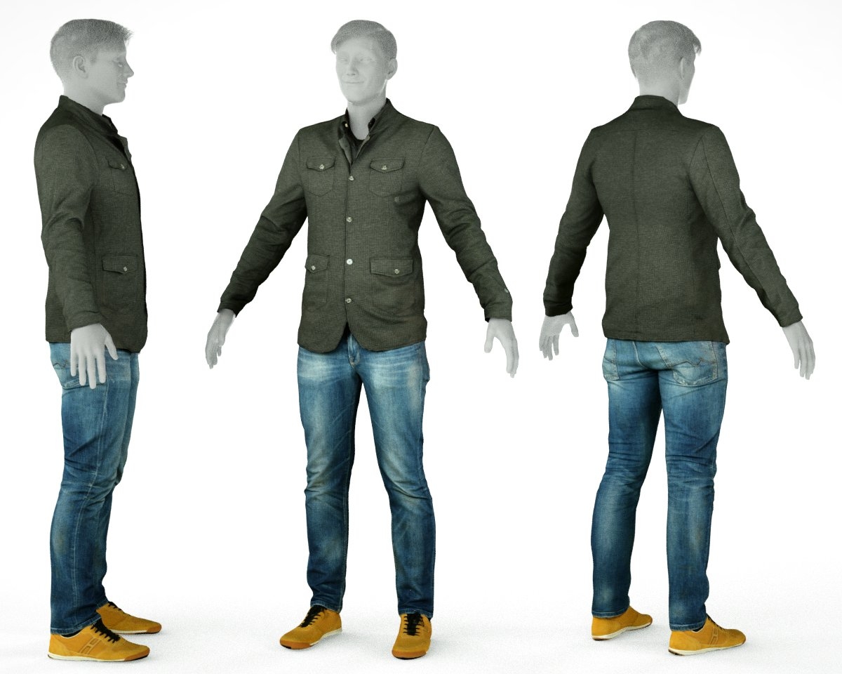 Male clothing outfit 3D model - TurboSquid 1329703