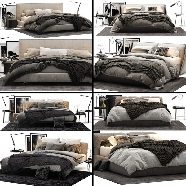3d model parnian furniture bed