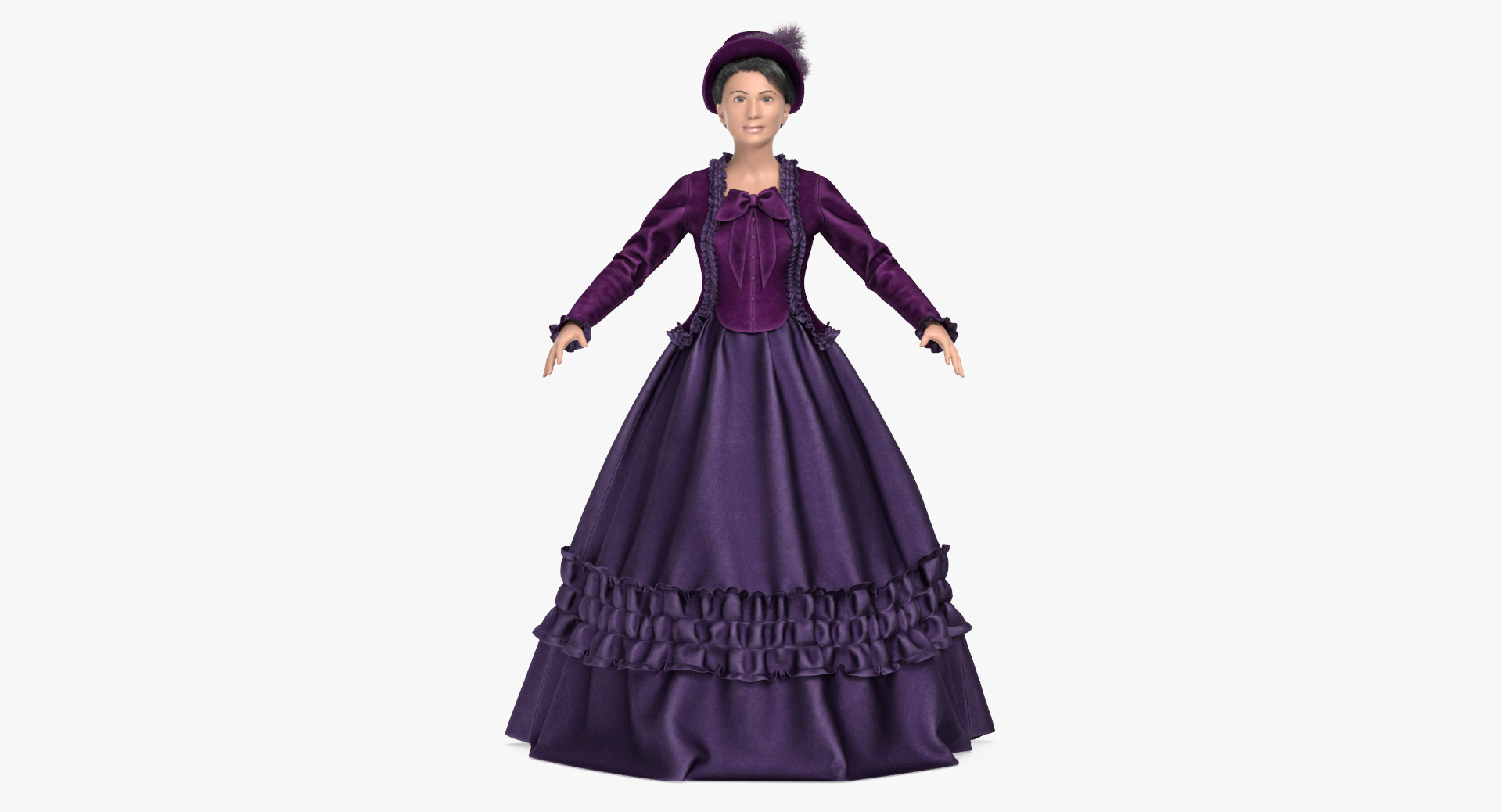 Lady victorian age 3D model - TurboSquid 1330467