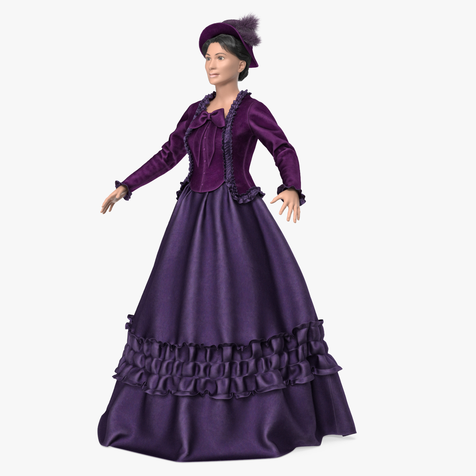 Lady victorian age 3D model - TurboSquid 1330467