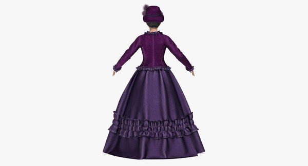Lady victorian age 3D model - TurboSquid 1330467