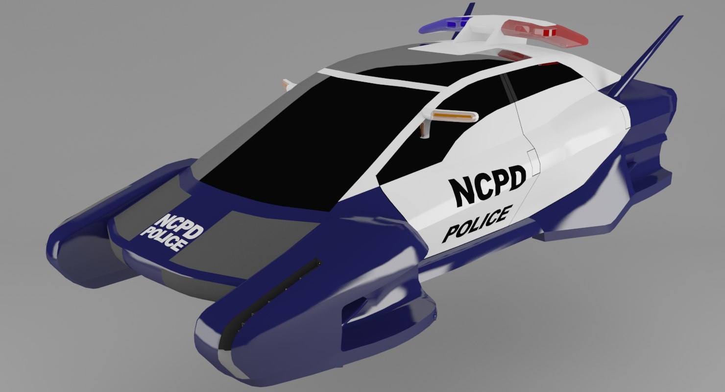 Flying police car model - TurboSquid 1330472