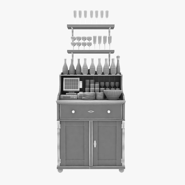 3D model waiter station cabinet - TurboSquid 1330671