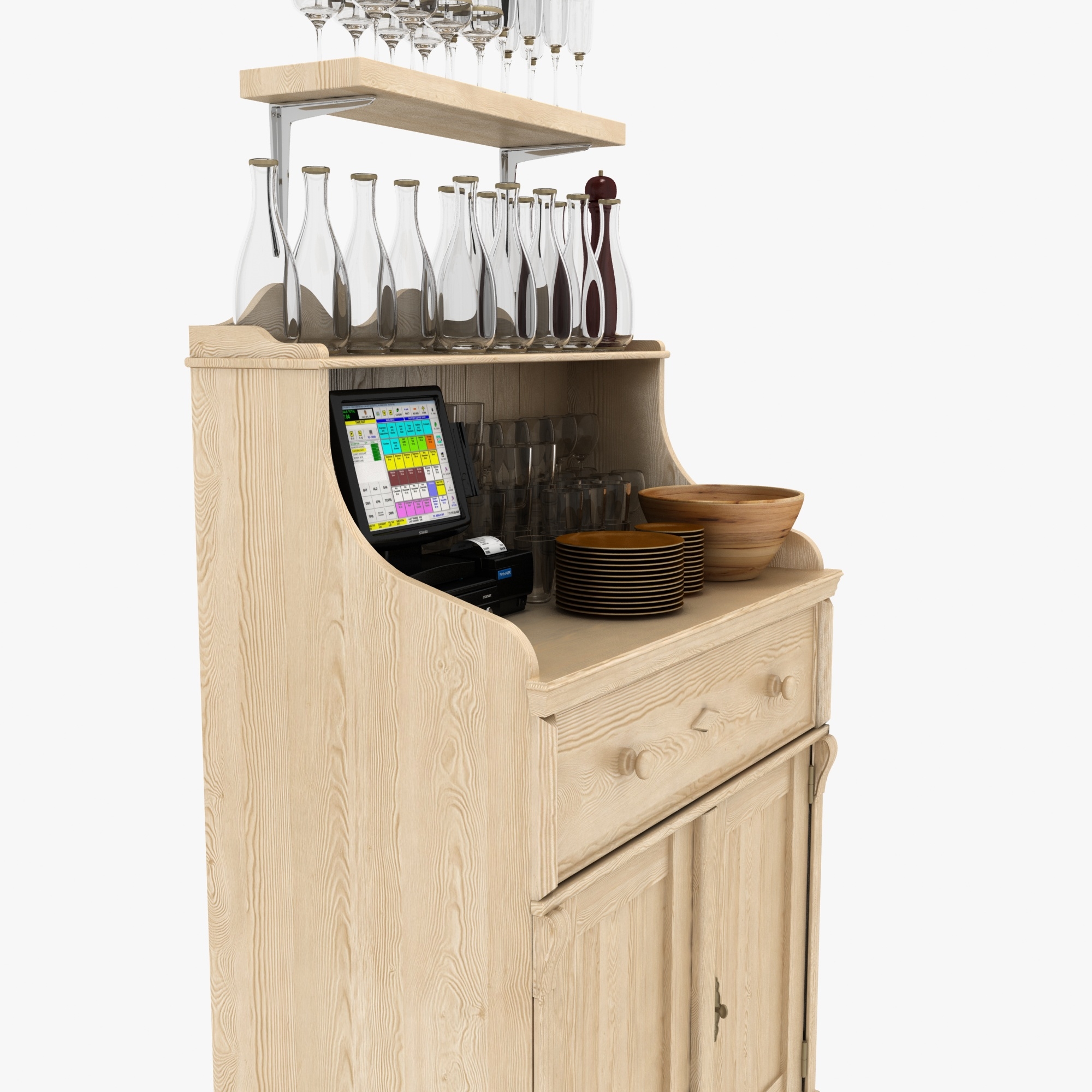 3D model waiter station cabinet - TurboSquid 1330671
