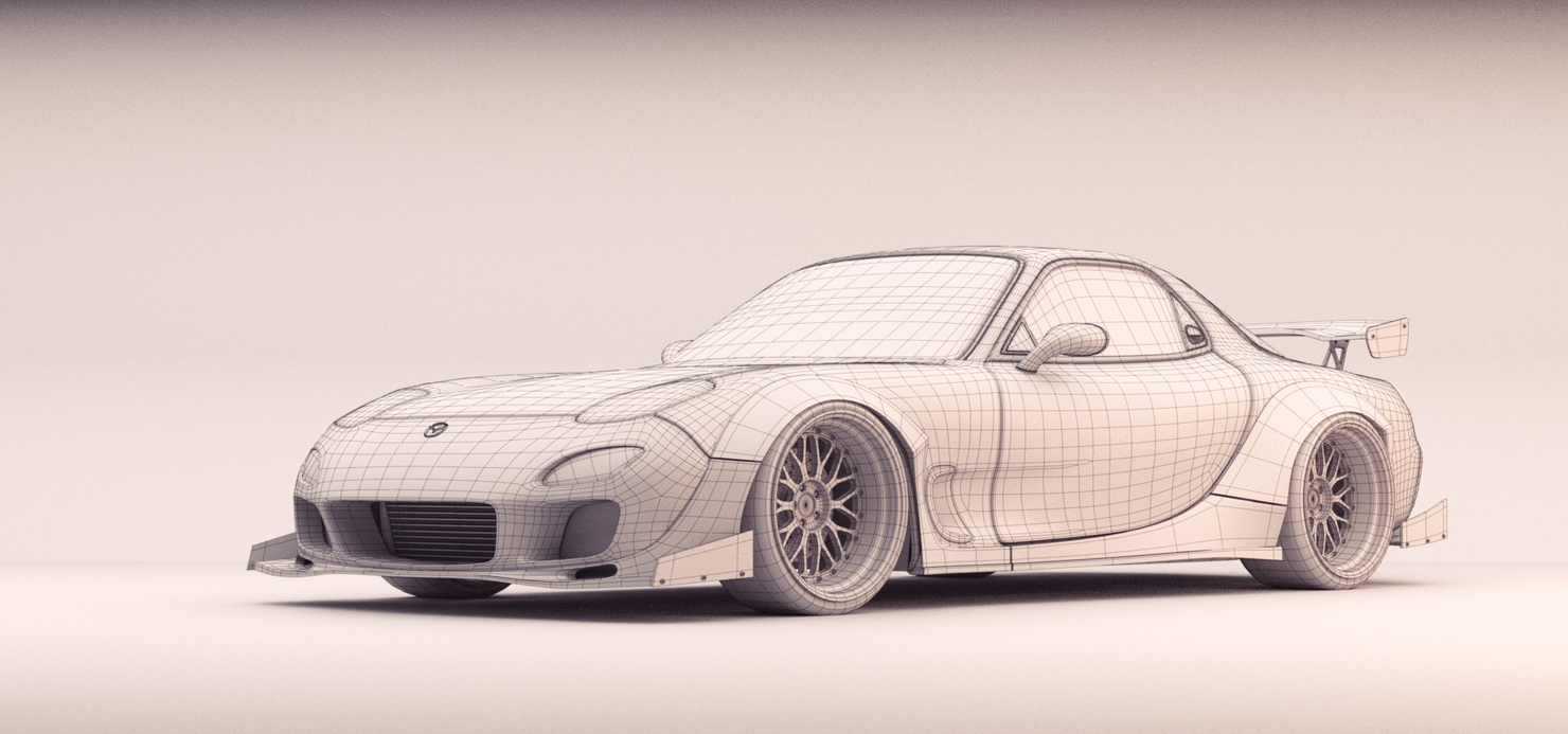 Custom modified rx-7 3D model - TurboSquid 1330757