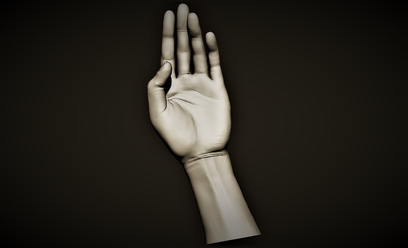 Hand offering open 3D model - TurboSquid 1331189
