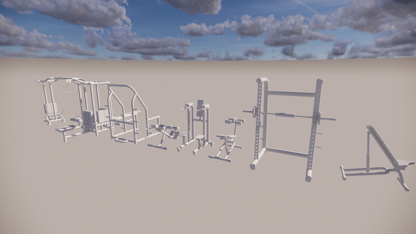 modelo 3d 16 Modelos Revit Familias para Gimnasio - TurboSquid 1331257